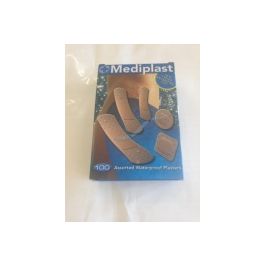 Mediplast - Z111039 - Plaster Strips - Waterproof Assorted 100S ...